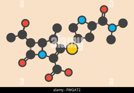 Meropenem broad-spectrum antibiotic (carbapenem class), chemical ...