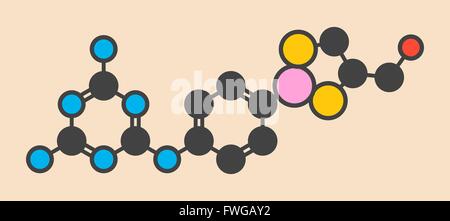 Melarsoprol trypanosomiasis drug molecule, illustration Stock Photo - Alamy