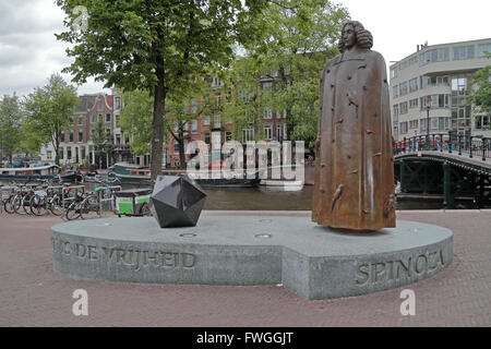 Statue of 17th Century Dutch philosopher Baruch Spinoza (1632 - 1677 ...