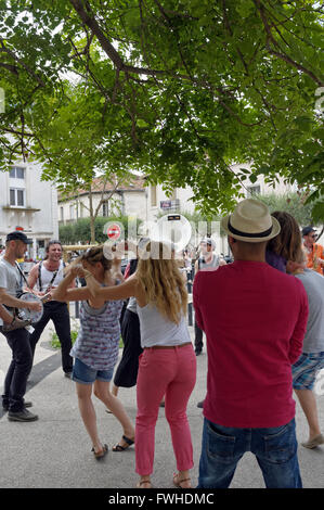 Festival Brass bands in Montpellier, France Stock Photo - Alamy