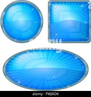 The set of three oval buttons Stock Vector Image & Art - Alamy