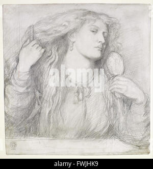 Woman combing her hair (Fanny Cornforth), portrait painting by Dante ...