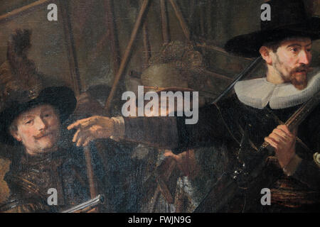 The Night Watch painting by Rembrandt at Rijksmuseum Amsterdam Stock ...