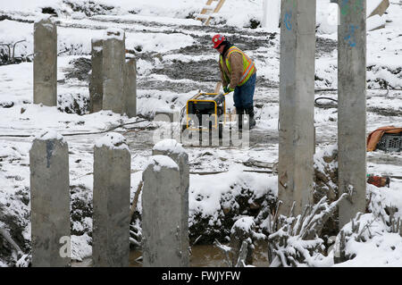 Construction worker Boston Stock Photo - Alamy