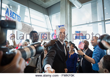 American election media and political news on television symbol as a ...
