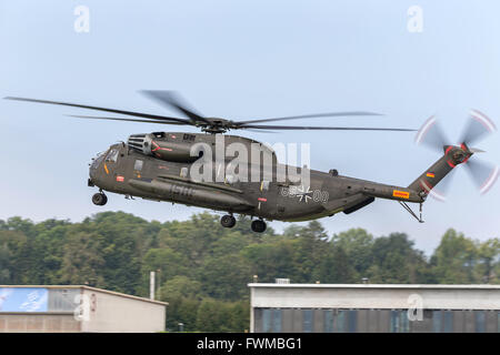 German Army Sikorsky CH-53 Stallion transport helicopter in flight over ...