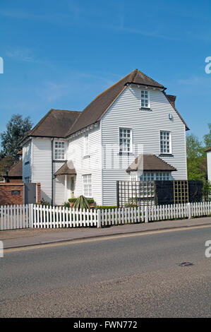 Hamstreet, Kent, White Weather Board House, England Stock Photo - Alamy