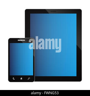 notebook, tablet pc and smartphone (3d render Stock Photo - Alamy
