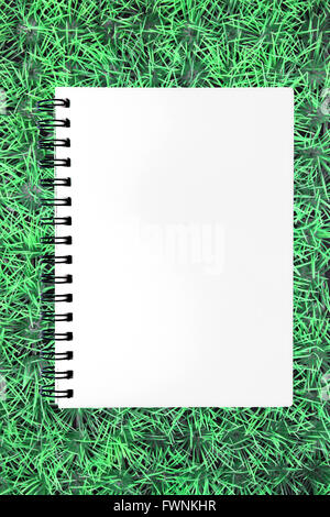 Paper blank on the green grass. Green grass as a frame Stock Photo - Alamy