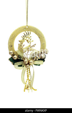 Reindeer, bell and heart with reflection Stock Photo - Alamy