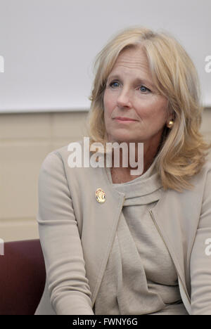 Fort Riley, Kansas, USA, April, 6th 2016 Dr. Jill Biden wife of Vice ...