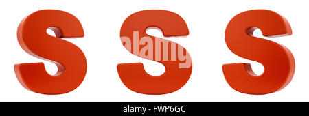 render of the letter Y from three different angles, isolated on white ...