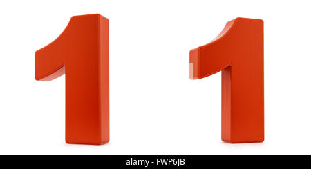 3D Shiny Red Number One Hundred 100 Isolated on White Background Stock ...