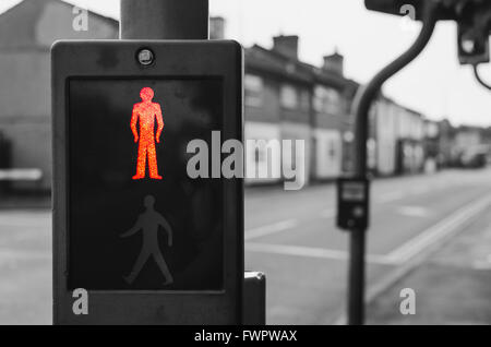 Pedestrian traffic signal - Red for stop, dont walk - England, Great ...