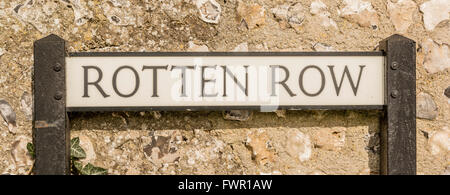 Rotten Row - street / road name Stock Photo - Alamy