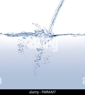 Water line and water jet splashing Stock Photo - Alamy