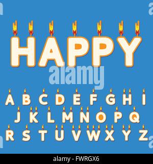 Candles birthday alphabet. Birthday candles ABC letters and numbers ...