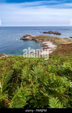 The stunningly beautiful coastline of Alderney in the Channel Islands ...