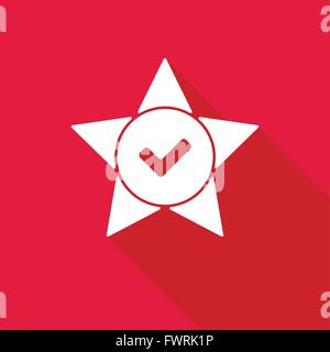 Add to Bookmark Icon. With Star and Tick Symbols. Editable Flat Vector ...