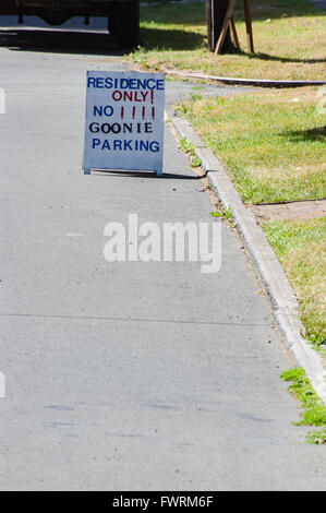 Signs near the Goonies House in Astoria, Oregon. Parking and crowds ...