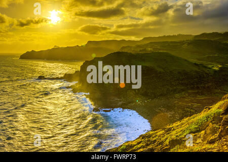 North shore Maui sea cliffs at sunrise Stock Photo - Alamy