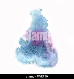 macro spot blotch blue purple texture isolated on a white background ...