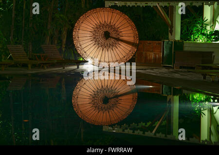 Traditional Burmese parasol from Pathein, Myanmar Stock Photo - Alamy