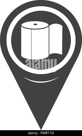 Map Pointer Toilet Paper Icon Stock Vector Image & Art - Alamy