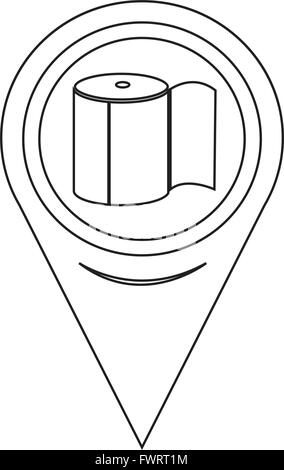 Map Pointer Toilet Paper Icon Stock Vector Image & Art - Alamy