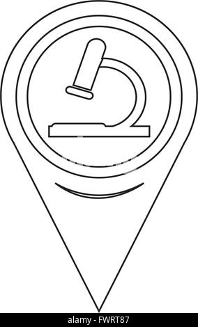 Map Pointer Microscope Icon Stock Vector Image & Art - Alamy