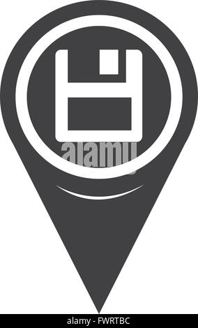 Map Pointer Floppy Disk Icon Stock Vector Image & Art - Alamy