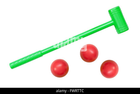 Large toy hammer isolated on white background Stock Photo - Alamy