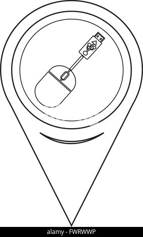 Map Pointer Usb Mouse Icon Stock Vector Image & Art - Alamy