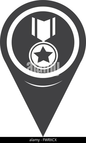 Map Pointer Medal Icon Stock Vector Image & Art - Alamy