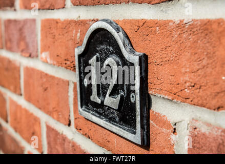 Sign with a number, 12 Stock Photo - Alamy