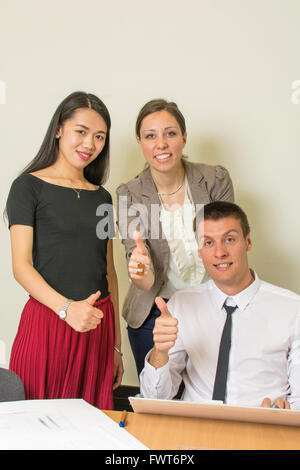 multicultural business team discussing new ideas . close-up Stock Photo ...
