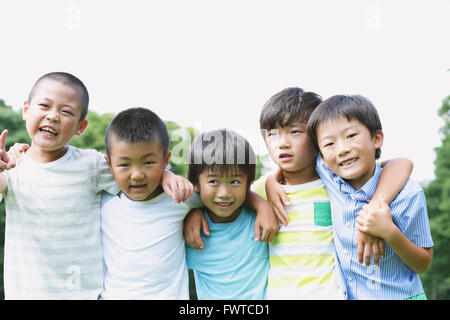 Japanese kids looking at camera Stock Photo - Alamy