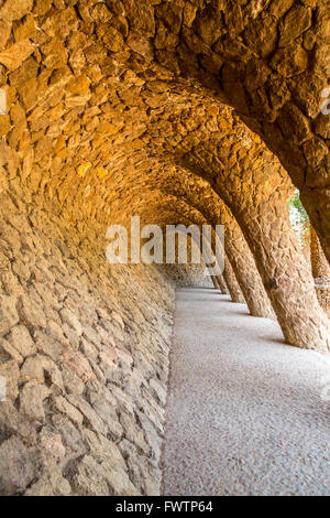 Gaudi Wave Bench Parc Guell Barcelona Stock Photo - Alamy