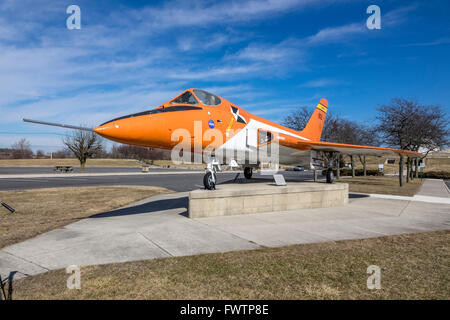 A Douglas F5D Skylancer NASA aircraft Used In Space Testing Outside ...