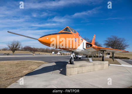 A Douglas F5D Skylancer NASA aircraft Used In Space Testing Outside ...