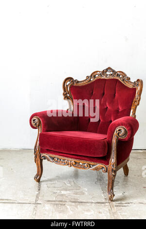 Red Vintage retro style Chair Stock Photo - Alamy