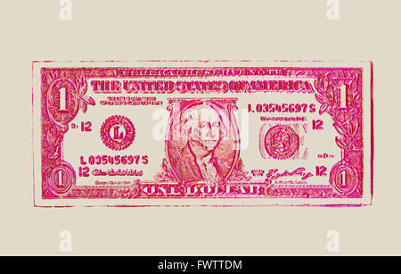 one dollar, color and glass efect. Computer collage Stock Photo - Alamy