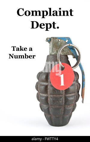 Joke Complaint Grenade Stock Photo - Alamy