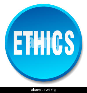 ethics round blue sticker isolated on white Stock Photo - Alamy