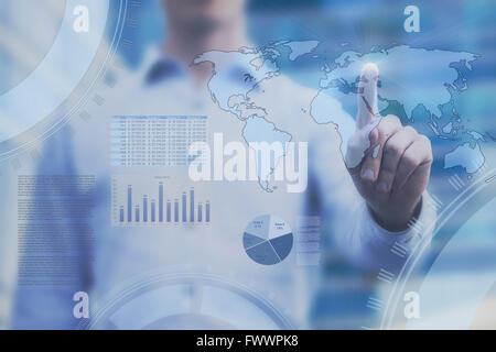 business, touchscreen, financial market, corporate, negocios ...