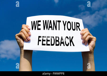 Customer review text concept Stock Photo - Alamy