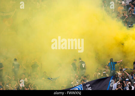 Bergamo, Italy. 3rd Apr, 2016. Atalanta fans Football/Soccer : Italian ...