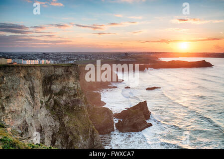 Sunset on Whipsiderry Beach Stock Photo - Alamy