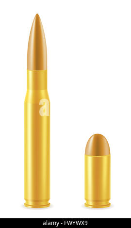 ball cartridge with a bullet illustration isolated on white background ...