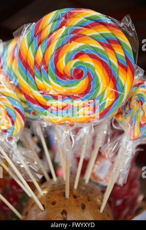 sugar,gourmet,candy,spiral lollipops,white background Stock Photo - Alamy